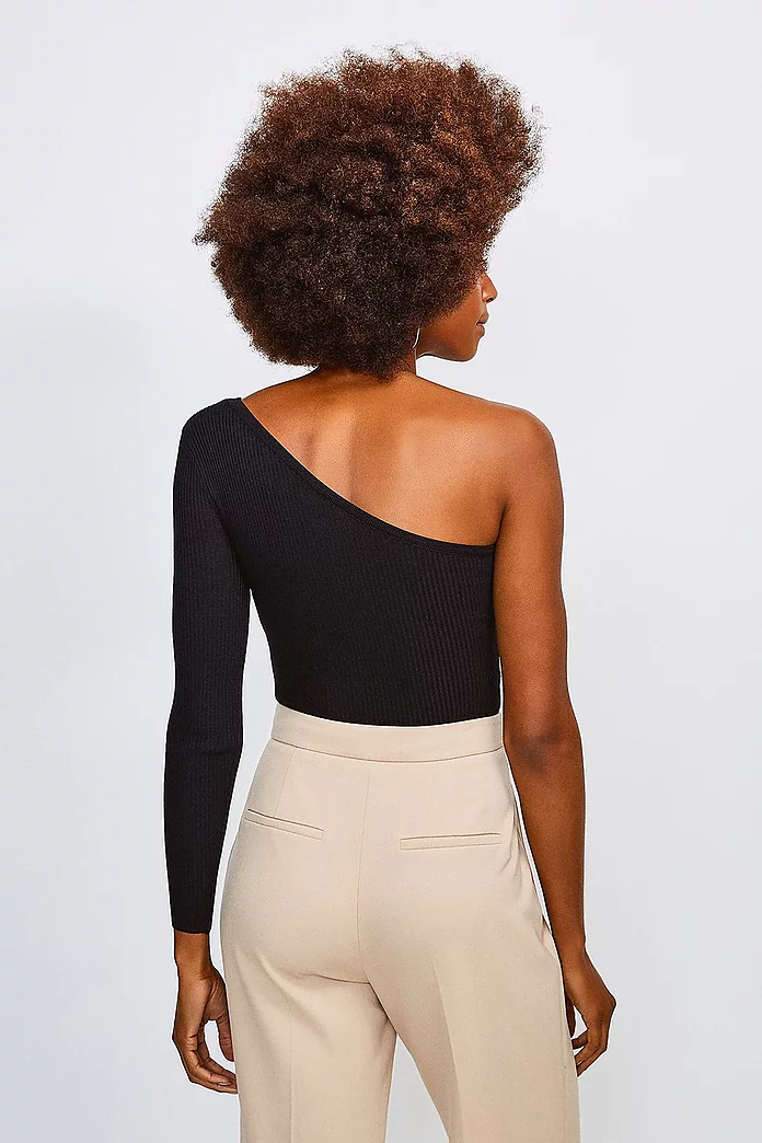 One Shoulder Knitted Top | Karen Millen One Shoulder Knitted Top | Karen Millen