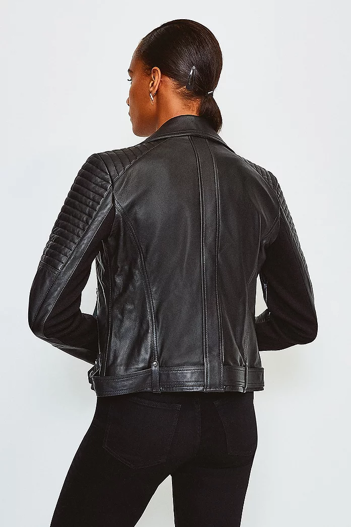 Leather Biker Jacket | Karen Millen Leather Biker Jacket | Karen Millen