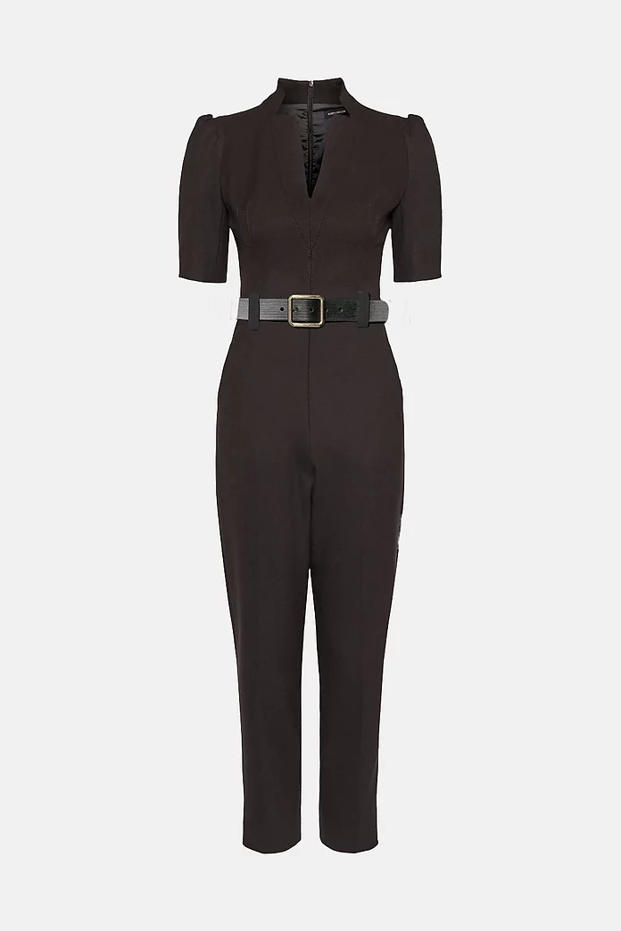 Petite Forever Belted Jumpsuit | Karen Millen Petite Forever Belted Jumpsuit | Karen Millen
