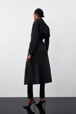 Sheer Panel Detailed Belted Trench Coat | Karen Millen Sheer Panel Detailed Belted Trench Coat | Karen Millen
