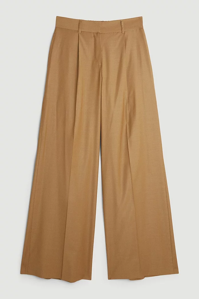 Tailored Wool Blend Wide Leg Pants | Karen Millen Tailored Wool Blend Wide Leg Pants | Karen Millen
