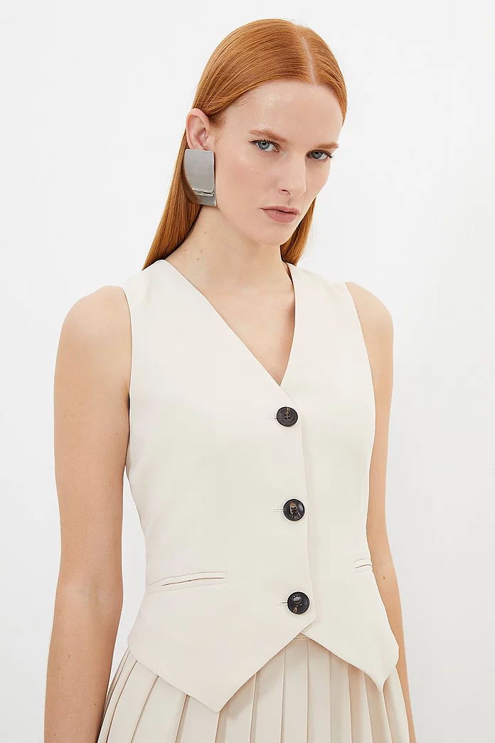 High Shine Stretch Faux Leather Tube Top | Karen Millen High Shine Stretch Faux Leather Tube Top | Karen Millen