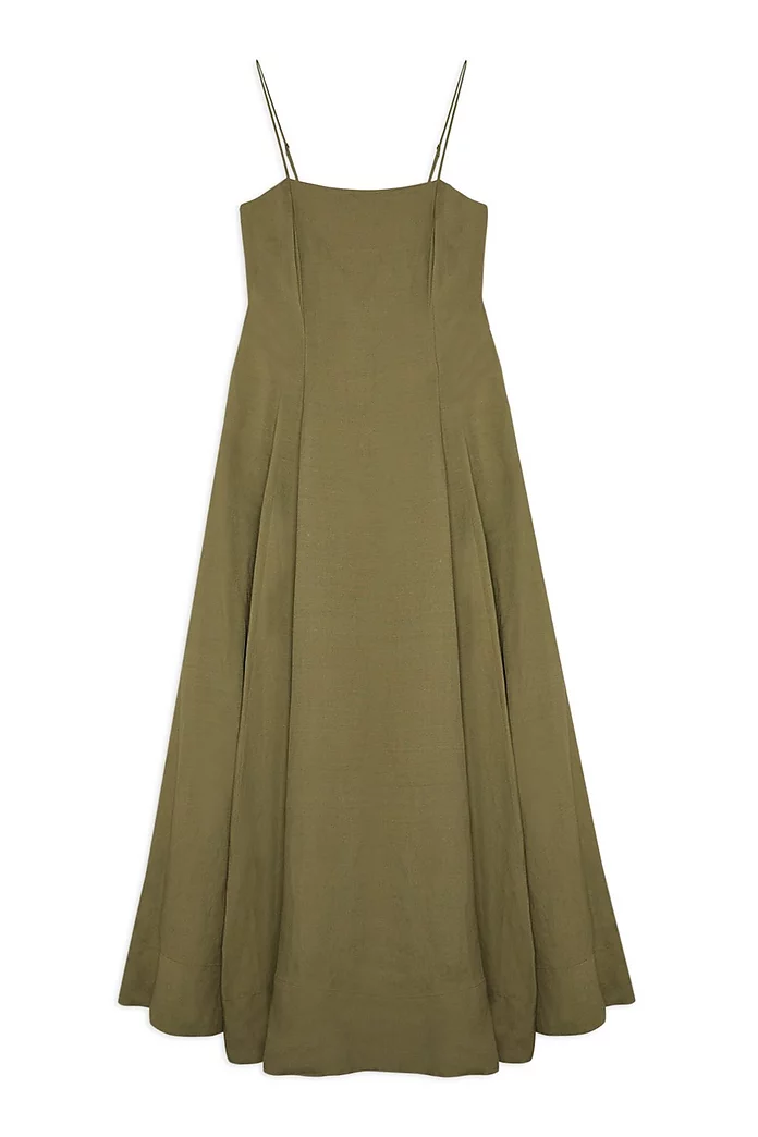 Lydia Millen Linen Woven Strappy Maxi Dress | Karen Millen Lydia Millen Linen Woven Strappy Maxi Dress | Karen Millen