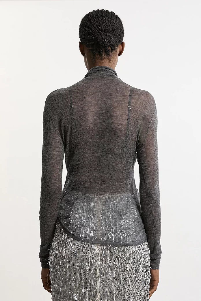 Wool Sheer Knit Turtleneck | Karen Millen Wool Sheer Knit Turtleneck | Karen Millen