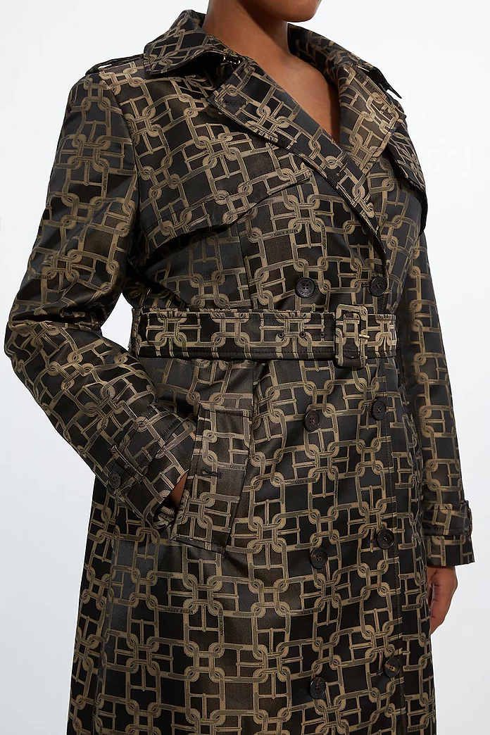 Plus Size Tailored Double Breasted Belted Trench Coat Plus Size Tailored Double Breasted Belted Trench Coat