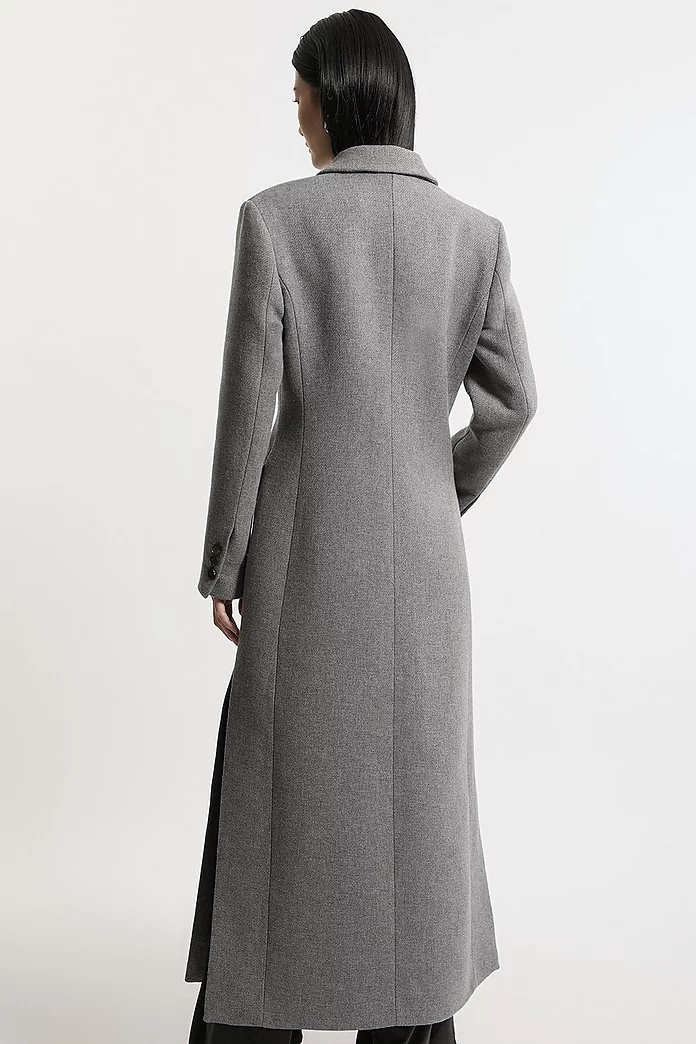 Italian Wool Mix Maxi Double Breasted Tailored Coat | Karen Italian Wool Mix Maxi Double Breasted Tailored Coat | Karen