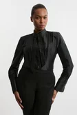 Archive Collection - Plus Size Taffeta Pleat Detail Shirt Archive Collection - Plus Size Taffeta Pleat Detail Shirt
